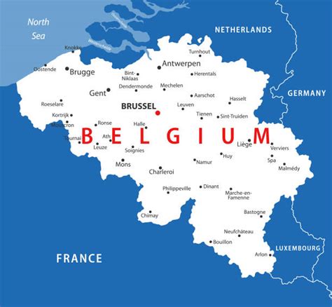 60 Belgium Red Map On Gray Europe Map Vector Stock Illustrations