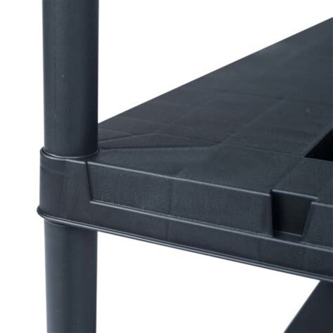 Vidaxl Storage Shelf Rack Black 485 Lb 354 X157 X543 Plastic 1 Kroger
