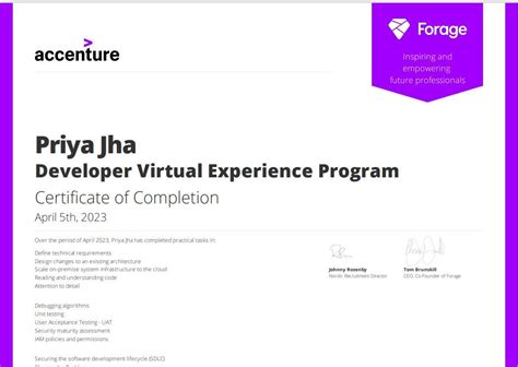 priya jha on linkedin forage accenture accentureindia developer