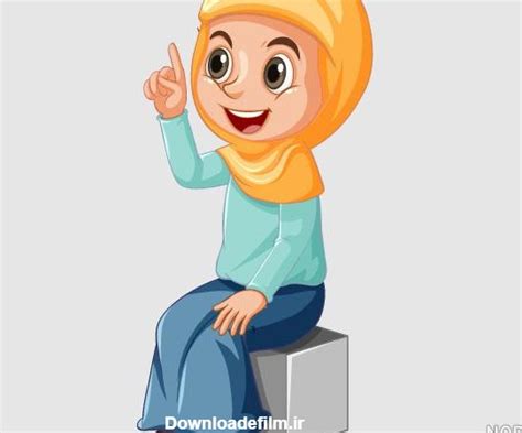 عکس کارتونی دختر دانش آموز