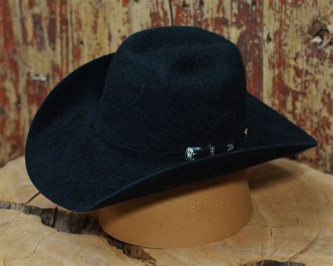 American Hat Co Black Grizzly Felt 20x 4 14″ Brim Open Crown La Raza Western Wear