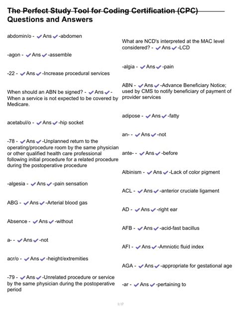 The Perfect Study Tool For Coding Certification Cpc Questions And