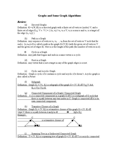 review graphs and some graph algorithms pdf vertex graph theory
