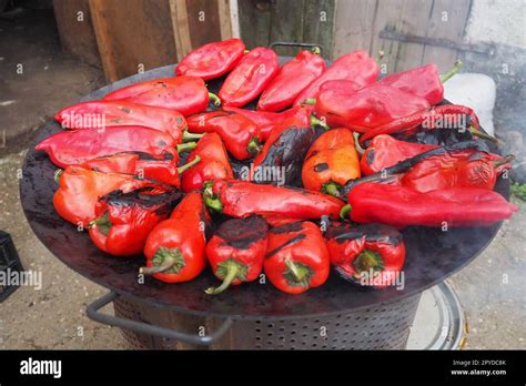 Roasting Red Peppers For A Smoky Flavor And Quick Peeling Thermal