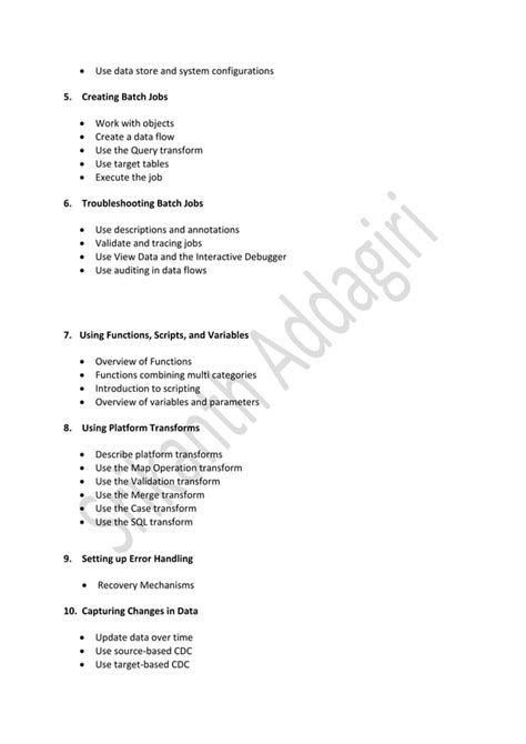 Sap Business Objects Data Services Toc Pdf