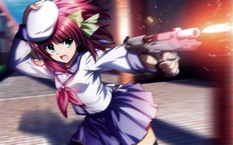 Anime Anime Girls Angel Beats Gun Nakamura Yuri Wallpapers Hd