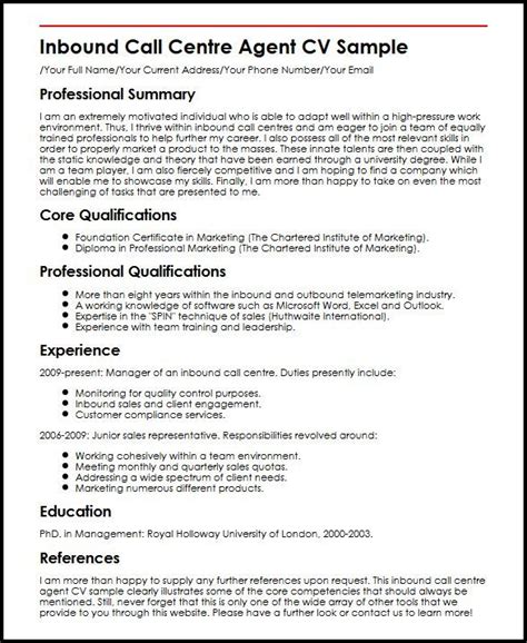 How To Write A Cv Personal Statement Examples Coverletterpedia