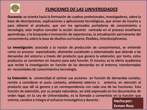 Didounivertario2011er Funciones De Las Universidades