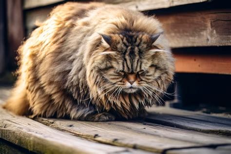 Premium Photo Large Bigeyed Cat Focused On Target
