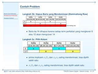 T S K Kuliah Metode Quine Mc Kluskey Rangkaian Multi Level Ppt