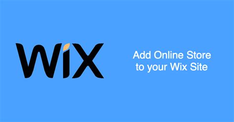 Add Store To Wix Site
