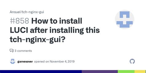 How To Install Luci After Installing This Tch Nginx Gui · Issue 858