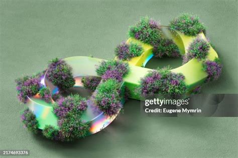 Infinity Loop Structure With Plant Growths Sustainable Innovation And Ecosystem High Res Stock