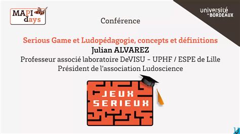 MediaPOD Serious Game Et Ludopédagogie Concepts Et