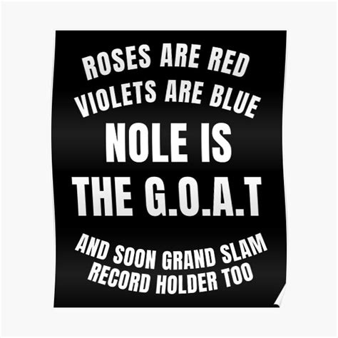 Póster «las Rosas Son Rojas Las Violetas Son Azules Nole Es La Cabra