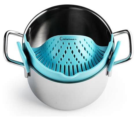 Silicone Clip On Pot Strainer Idea Household
