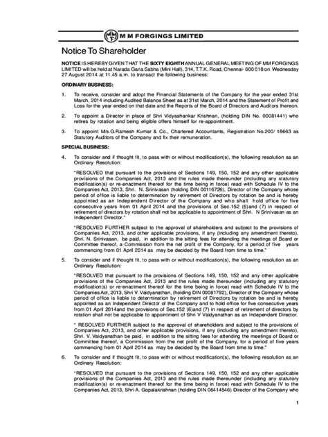 Fillable Online Notice To Shareholder Fax Email Print Pdffiller