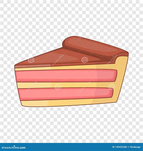 Pedazo De Icono De La Torta Estilo De La Historieta Ilustración del