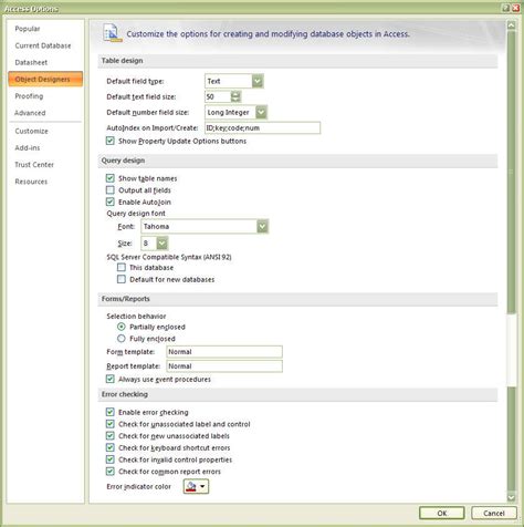 Access Diva Object Designers