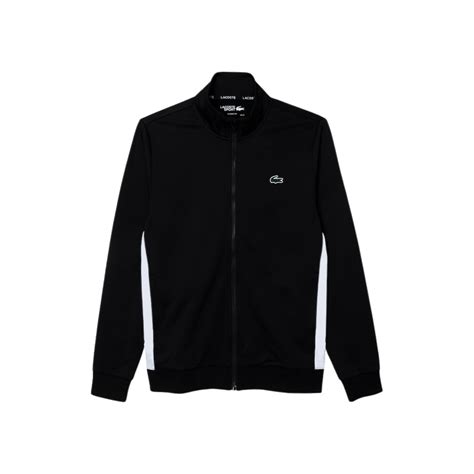 라코스테 테니스 테크니컬 캡슐 스웨트 집업 블랙 화이트 Lacoste Kream