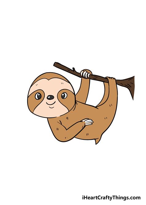 How To Draw A Cartoon Sloth Appearancetrain