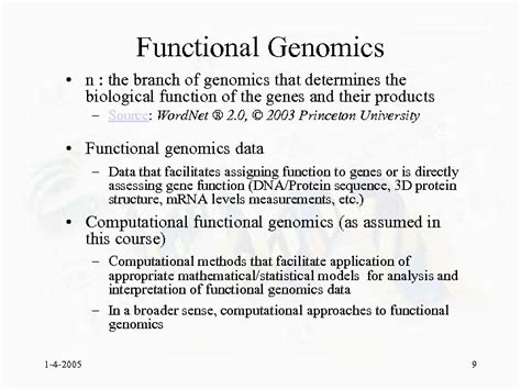 Computational Functional Genomics 26 Be 790 Statistical Models In