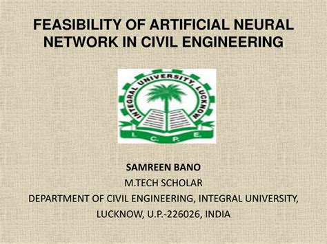 Pdf Feasibility Of Artificial Neural Network In Civil Engineering