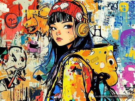 Ai创作图嘻哈插画潮流插画 网红潮流插画 潮酷卡通人物图案 都市女孩插画 潮牌插画 潮流人物插画 酷帅潮流插画 潮酷插画 街舞女孩插画 嘻哈插画 潮流插画美女人物插画 潮流卡通图案街头文化