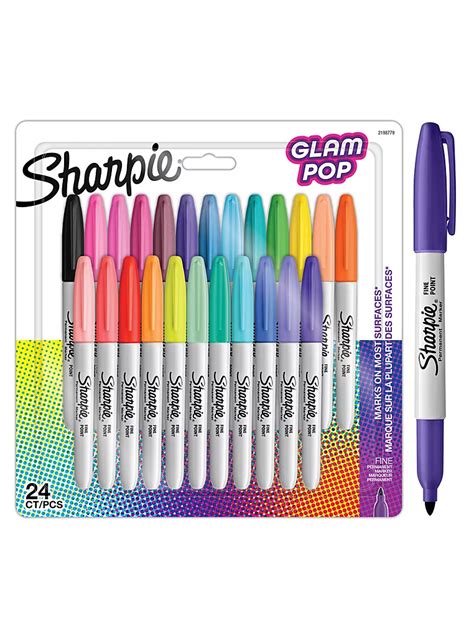 Sharpie Glam Pop Permanent Markers 24 Pack School George At Asda