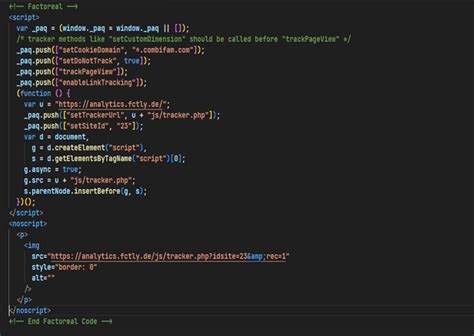 Javascript Tracking Client Factoreal