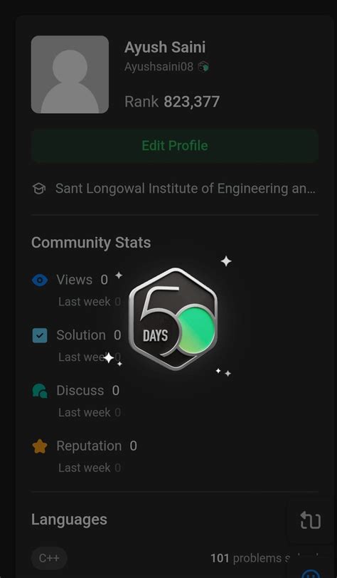 Codingjourney Achievementunlocked Leetcodechallenge Ayush Saini