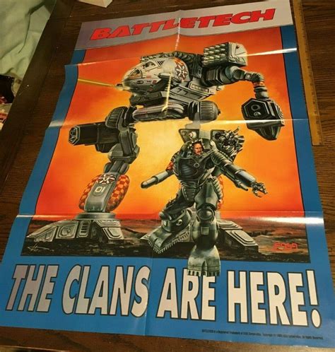 Battletech The Clans Are Here Poster Fasa Corporation 1990