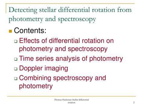 Ppt Detecting Stellar Differential Rotation Powerpoint Presentation Free Download Id 3480291