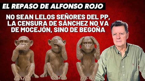 Alfonso Rojo No Sean Lelos Señores Del Pp La Censura De Sánchez No