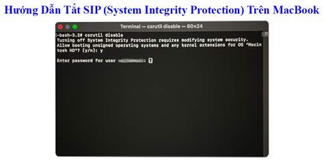 hướng dẫn tắt sip system integrity protection trên macbook