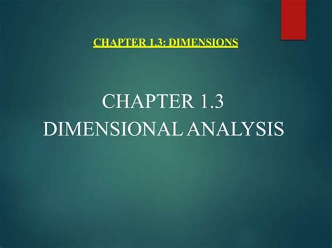 Dimensional Analysispptx
