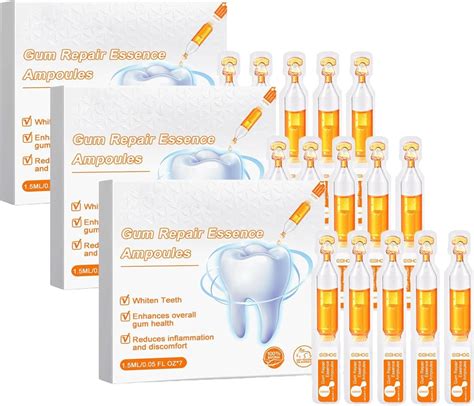 3 Pack Gums Repair Treatment Ampoules Tartar Removal Tooth Elevator