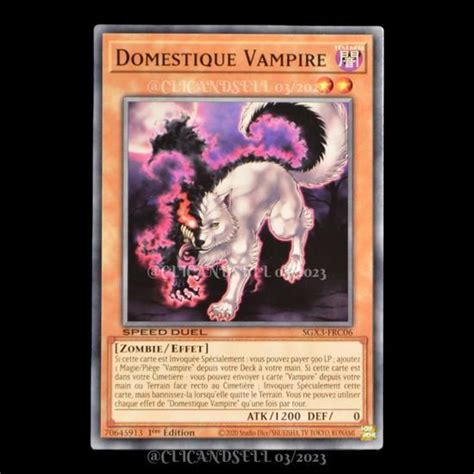 Carte Yu Gi Oh Sgx3 Frc06 Domestique Vampire Neuf Fr Cdiscount Jeux