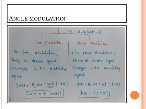 SOLUTION Angle Modulation Studypool
