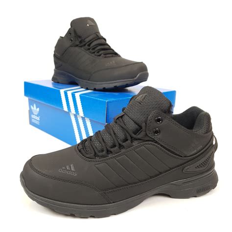 Зимние кроссовки Adidas Gore-Tex Winter на меху черные. Обувь мужская ...