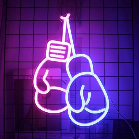 Renkli Boks Eldiveni Neon Tabela Neuneon