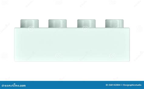 Mint Blue Green Lego Block Isolated On A White Background Stock