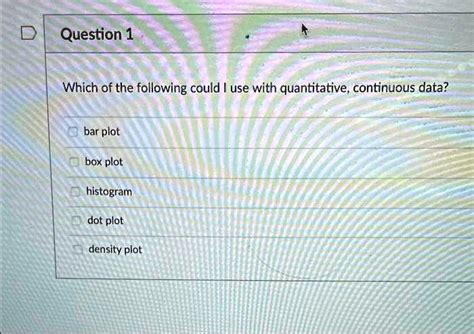 Solved Which Of The Following Could I Use With Quantitative