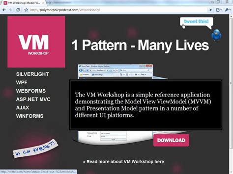 VM Workshop Model View ViewModel MVVM And The Presentation Model Pattern In UI Platforms