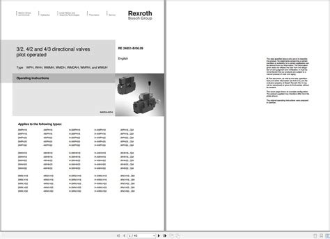 Rexroth Gear Hydraulics Mobile Robotics Operating And Assembly