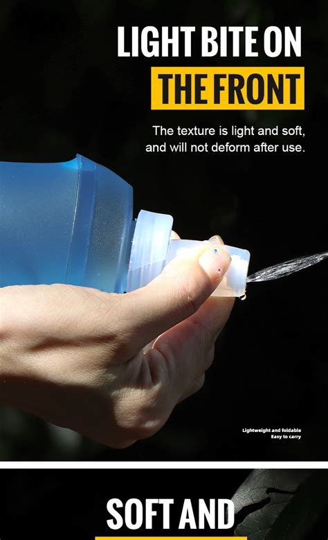 Wrels 200ml 350ml 500ml Soft Flask Foldable Water Bottle For Running