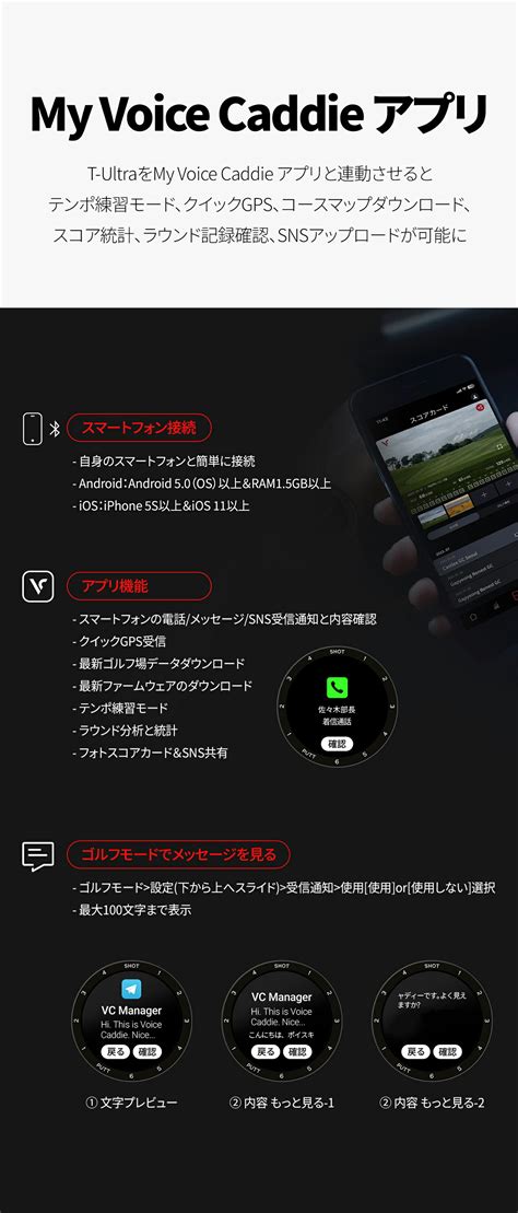 【楽天市場】液晶保護フィルム付 Voice Caddie T Ultra ボイスキャディー ティー ウルトラ）t Ultra 正規品腕時計型