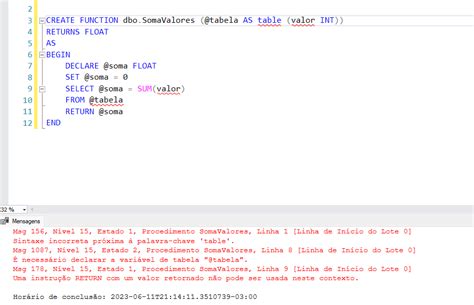 Receber Tabela Como Parâmetro Não Funciona Microsoft Sql Server 2022