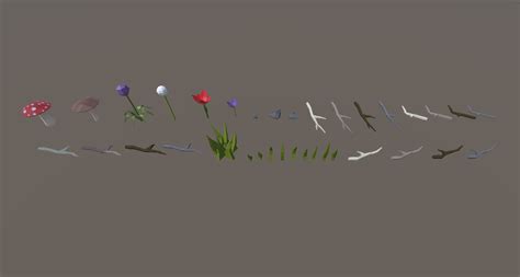V3R Low Poly 3D Nature Foliage Pack