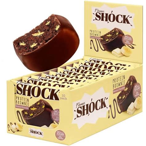 Fitness Shock Protein Brownie Banana Chocolate Flavor - 50g
